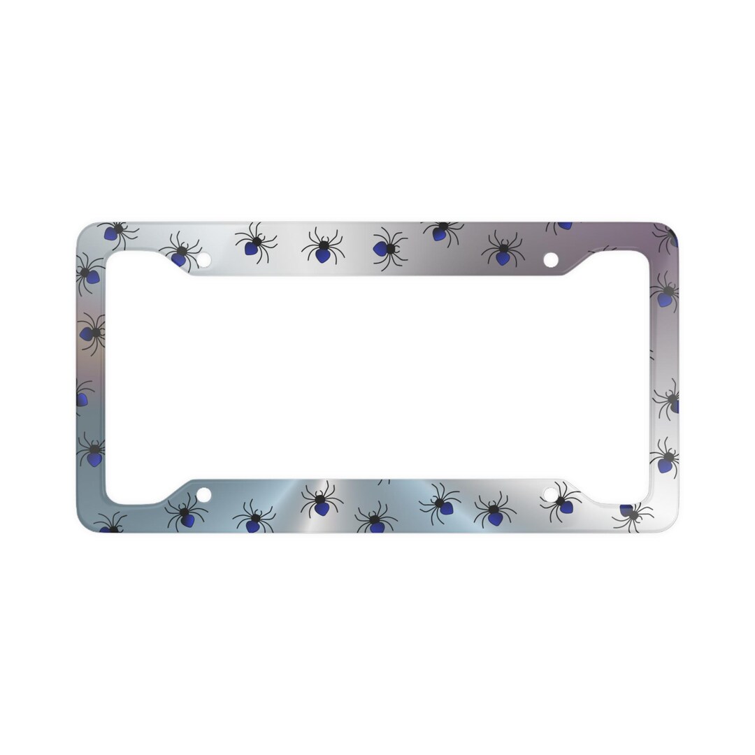 Spiders, Chrome Background Print, License Plate Frame - Etsy