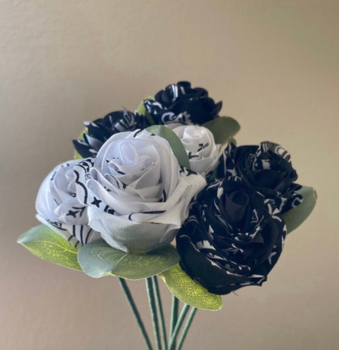 Black, White, or Gray, Bandana Roses - Etsy