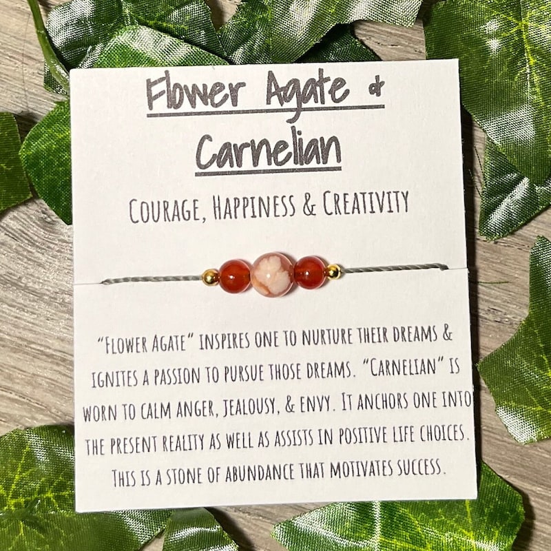 Carnelian Blue Flower Agate - Etsy