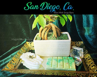 San Diego CA 5-cavity Wax Melt Snap Bars W/a Seahorse Charm - Etsy