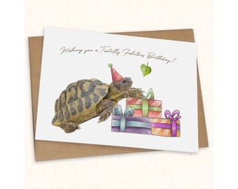 Birthday Wishes Tortoise Greetings Card - Etsy
