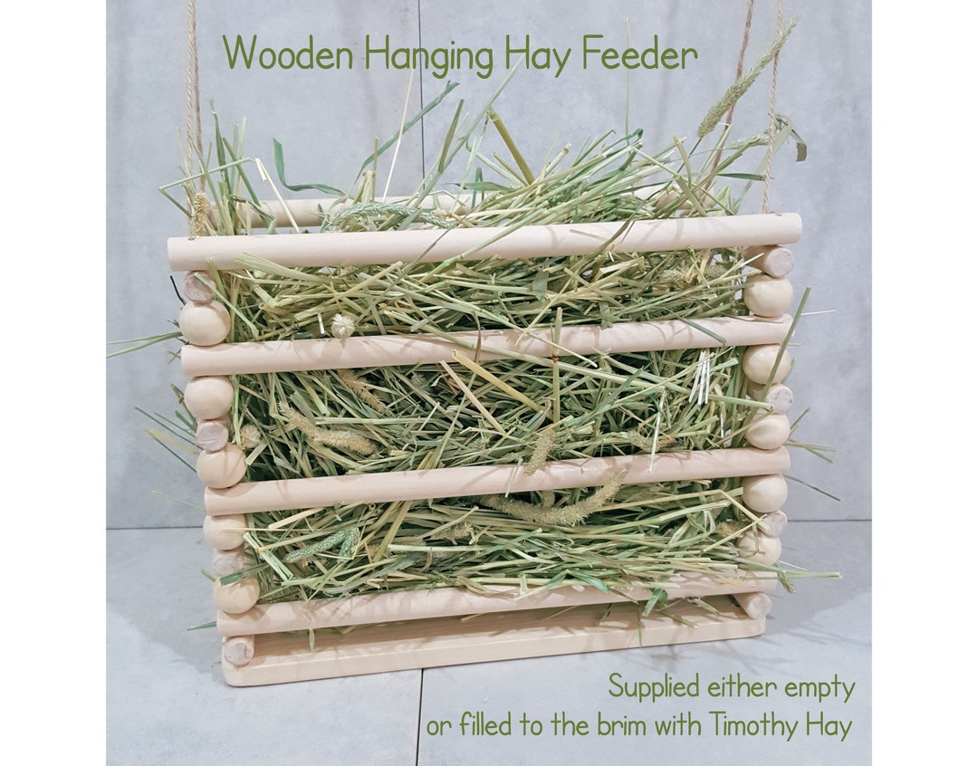 Wooden Hanging Hay Feeder Rack for Rabbits Guinea Pigs and - Etsy UK