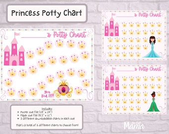 Princess Potty Chart | Etsy
