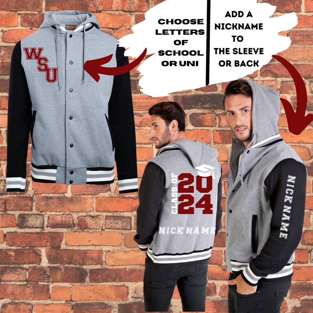 Custom Varsity Jacket Gift School Leaver Class End of Year Gift ...