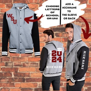 Custom Varsity Jacket Gift School Leaver Class End of Year Gift ...