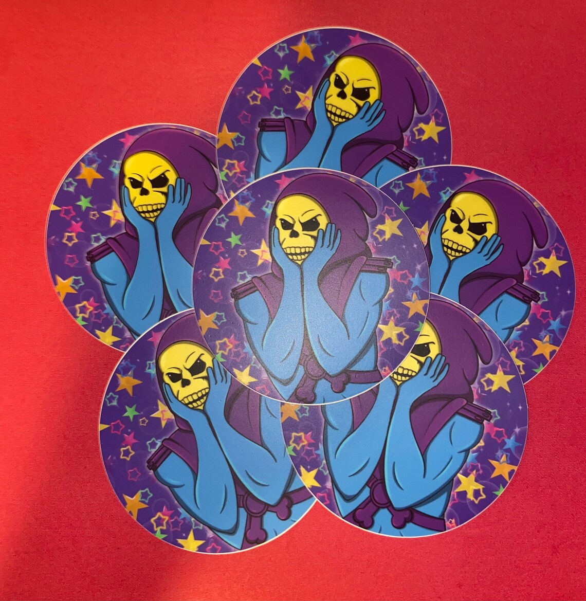 90s inspired Skeletor stickers | Etsy