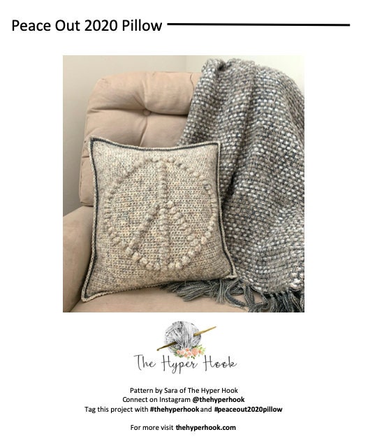 Peace Sign Crochet Pillow Pattern: Beginner Friendly (PDF Pattern) - Etsy