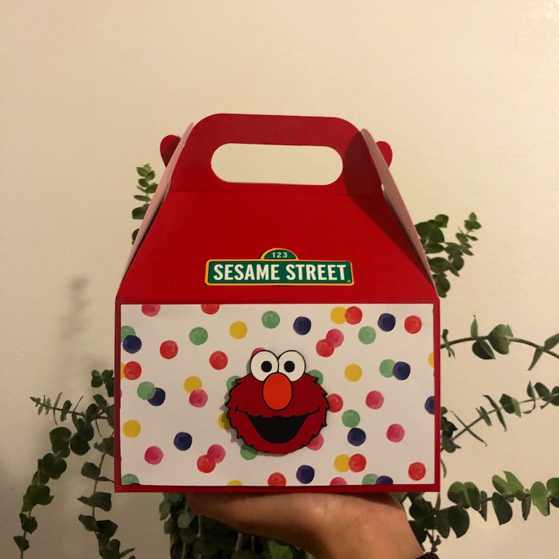 Elmo Treat Boxes Red Gable Box Elmo Party Favor Elmo - Etsy