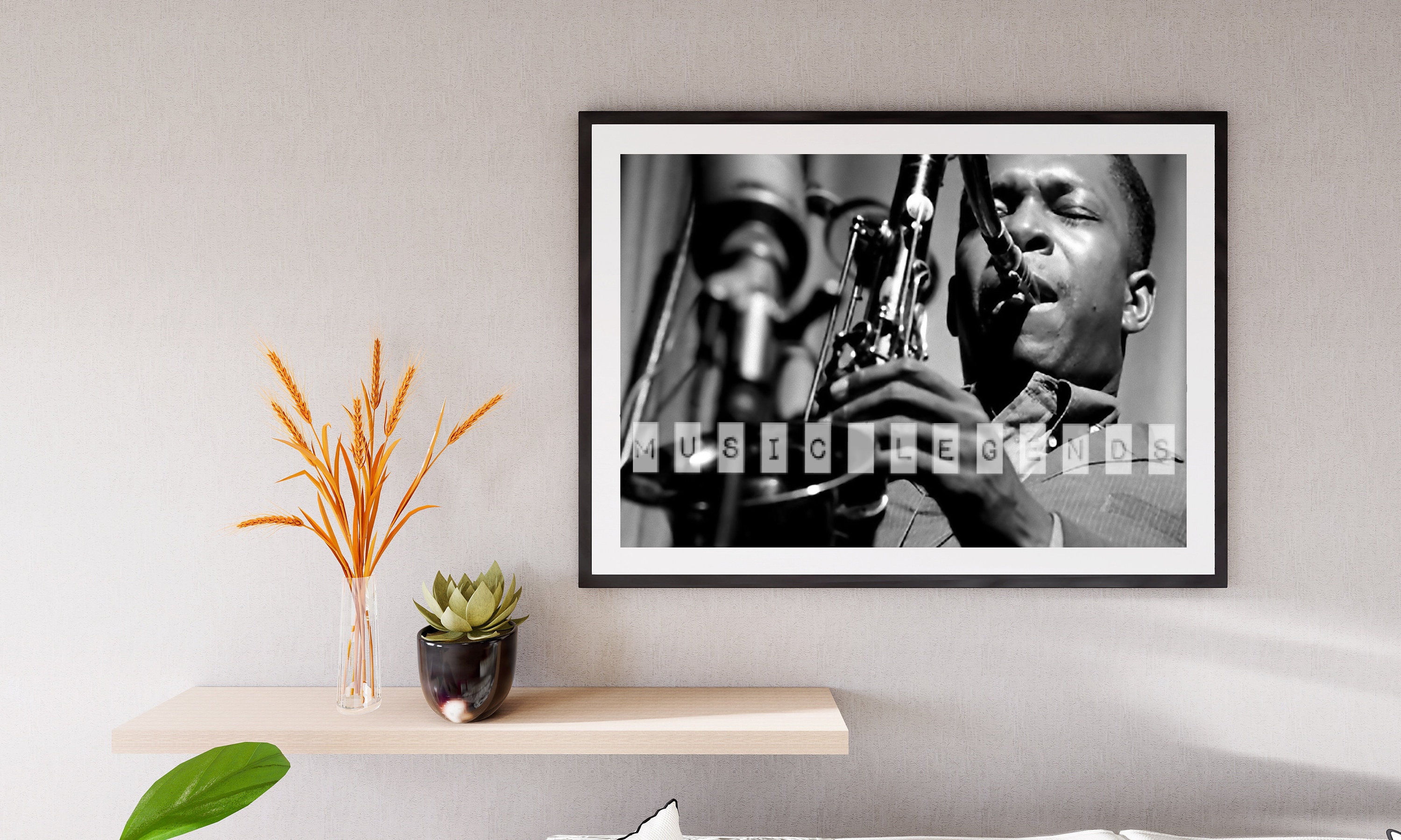 John Coltrane Mounted Print, Jazz Poster, Jazz Musician, John Coltrane ...