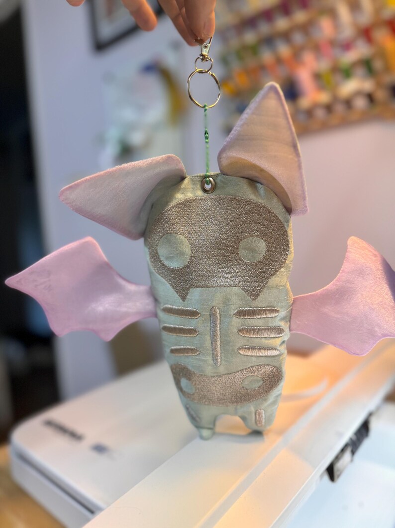 Handmade Embroidered Bat Plushie | Adorable Soft Bat Stuffed Animal ...