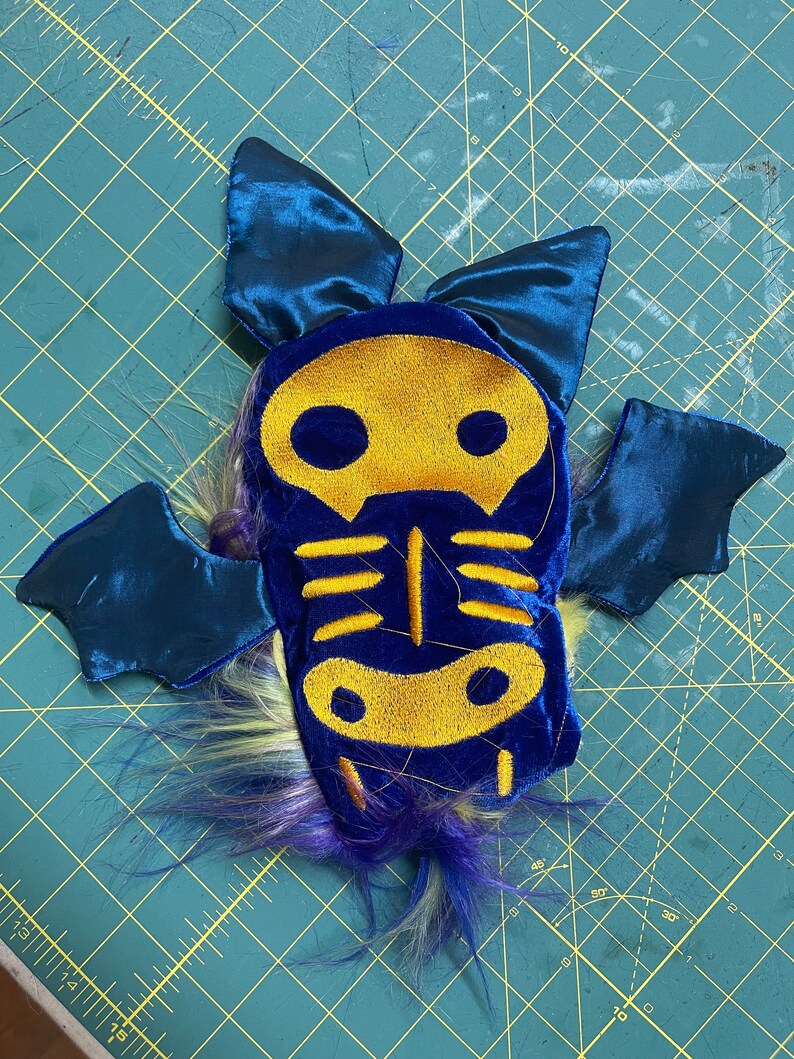Handmade Embroidered Bat Plushie | Adorable Soft Bat Stuffed Animal ...