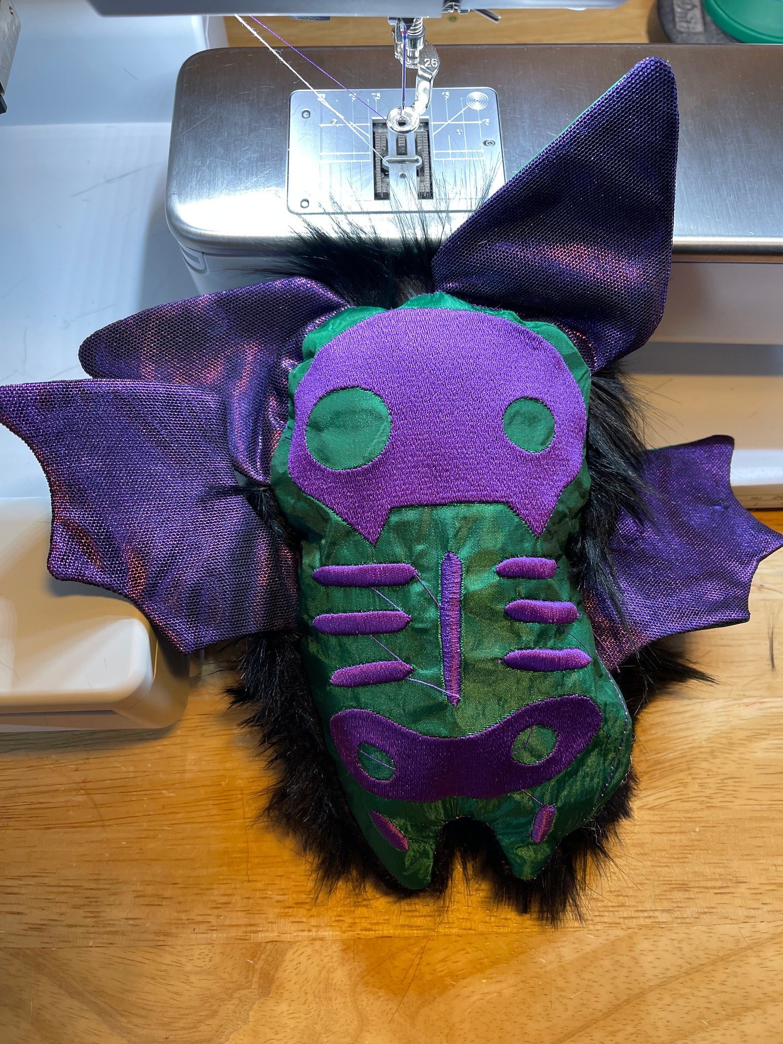 Handmade Embroidered Bat Plushie | Adorable Soft Bat Stuffed Animal ...