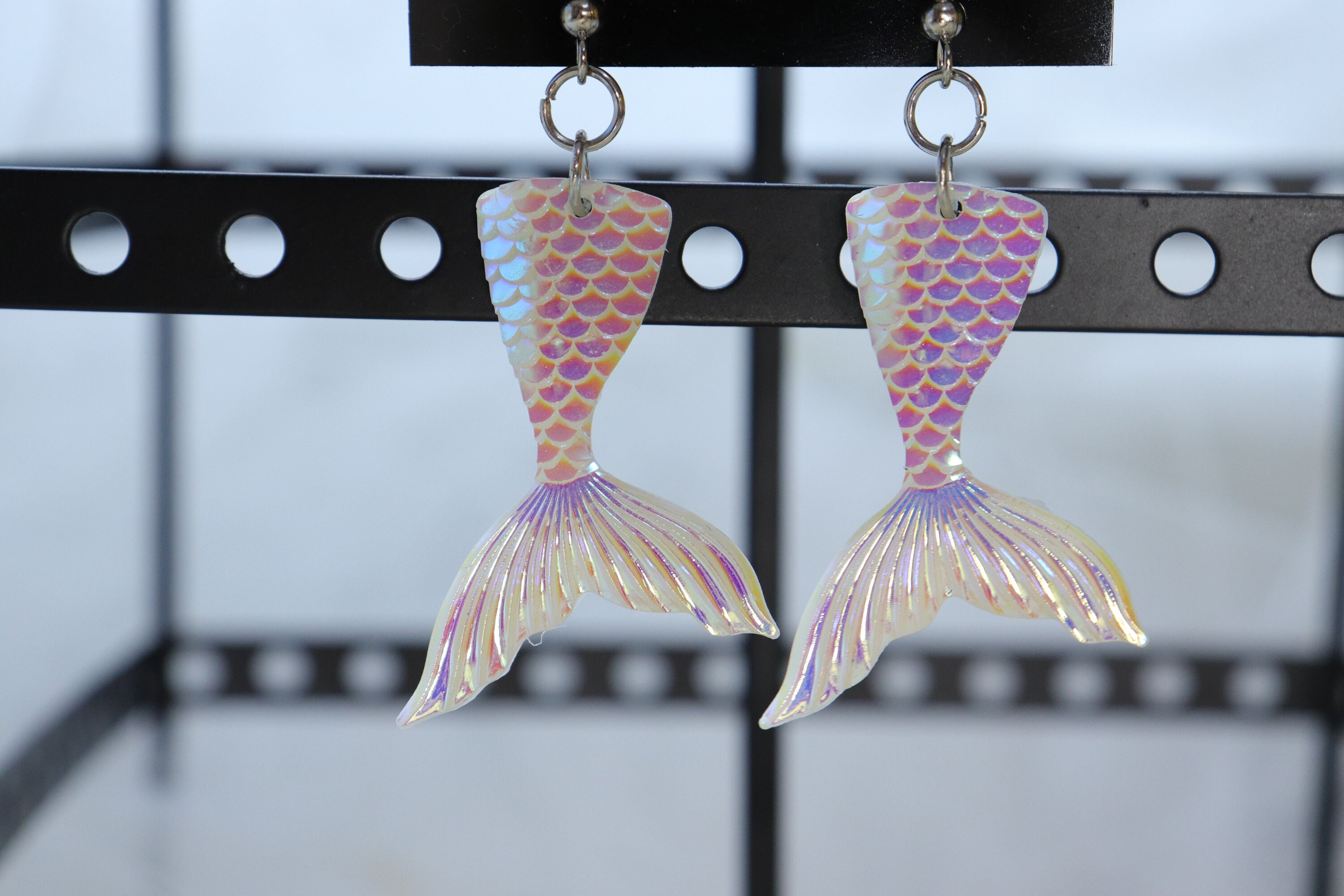 Laser Cut Mermaid Tail Earrings | Unique Nautical Jewelry | Ocean ...