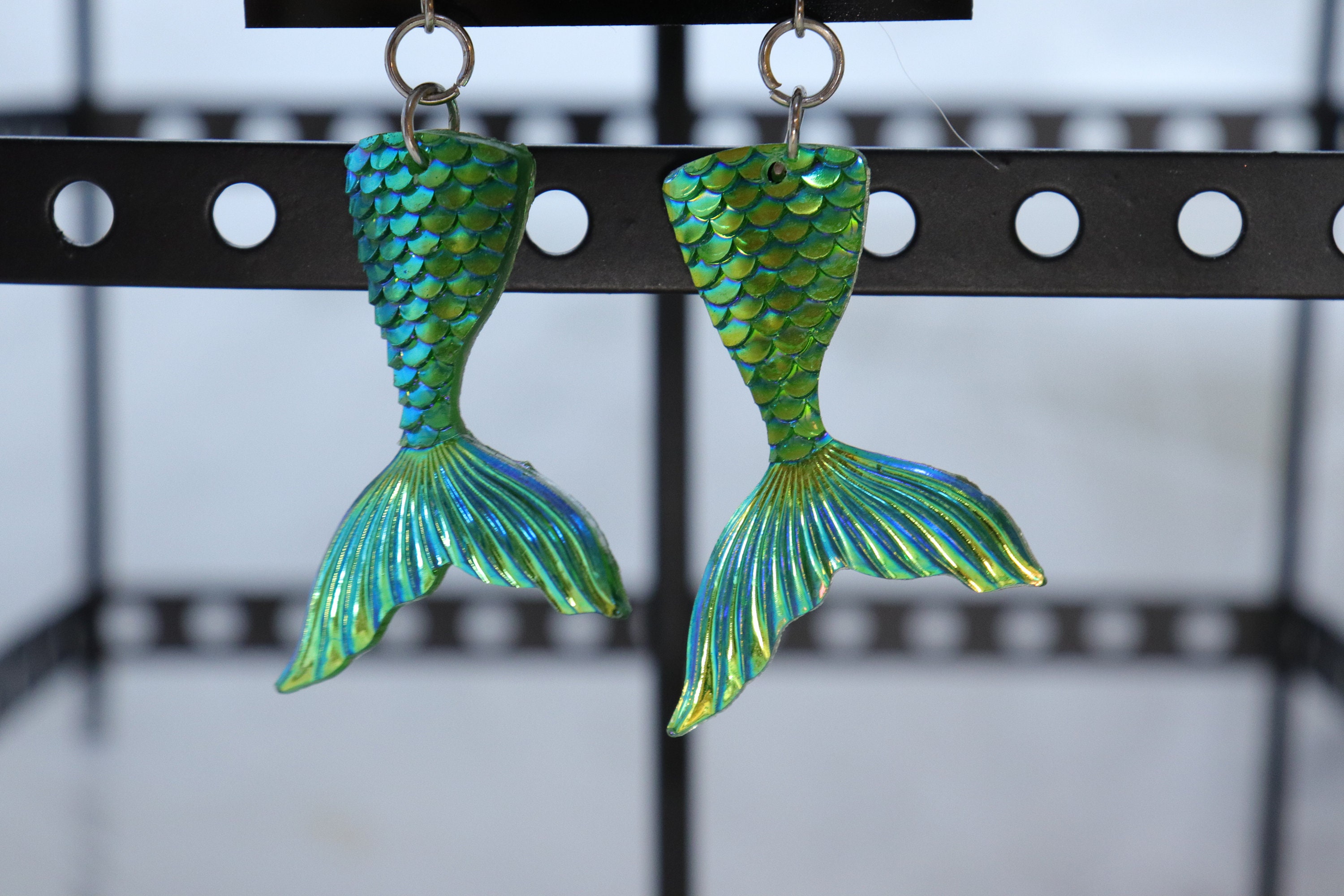 Laser Cut Mermaid Tail Earrings | Unique Nautical Jewelry | Ocean ...