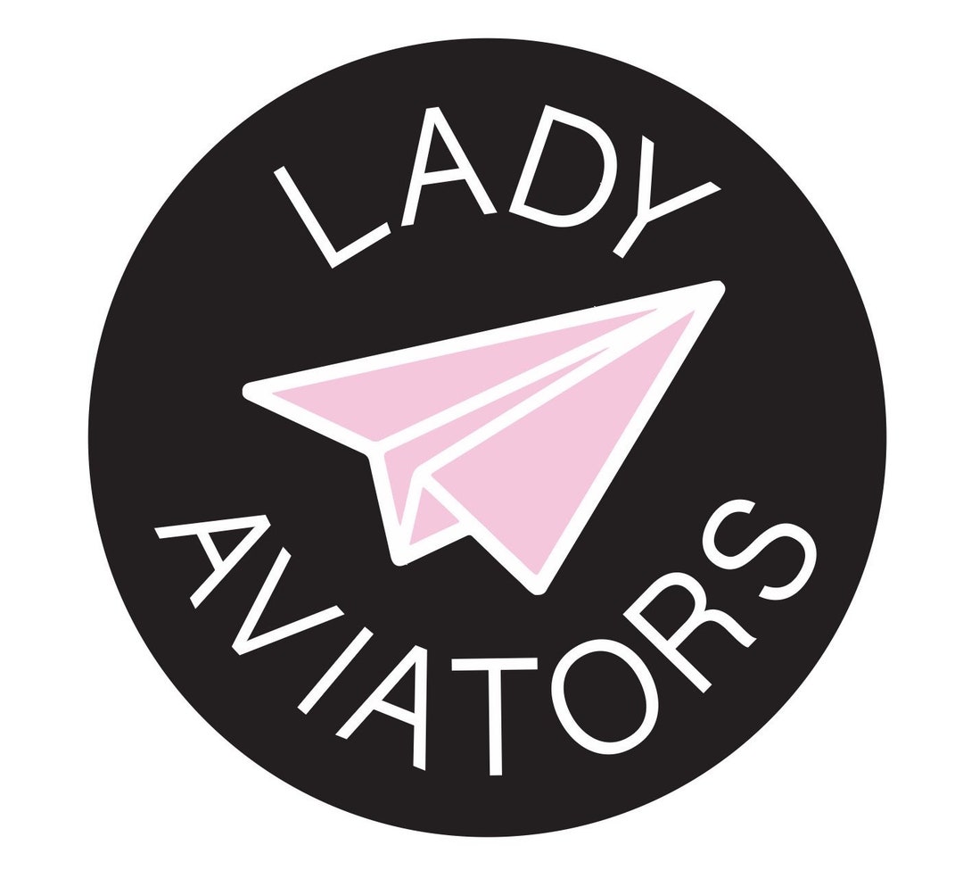 Lady Aviators Logo Sticker - Black - Etsy