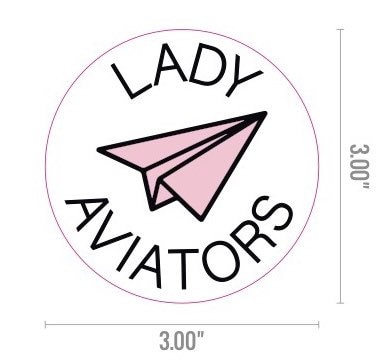 Lady Aviators Logo Sticker White - Etsy