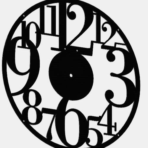 2 Filigree Wall Clock Templates Digital Vector Files Svg Dxf - Etsy