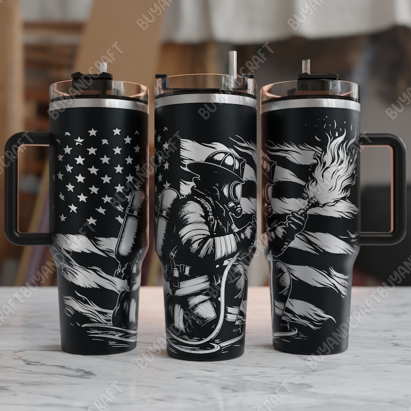 Firefighter Laser Svg - Etsy