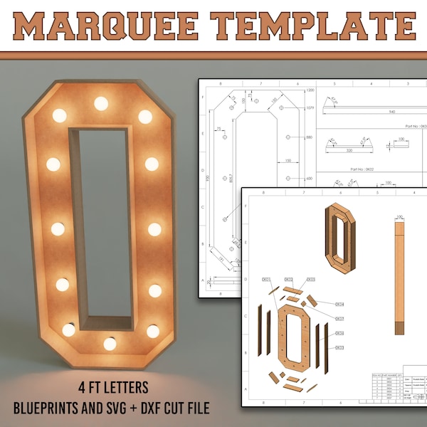 Marquee Numbers - Etsy