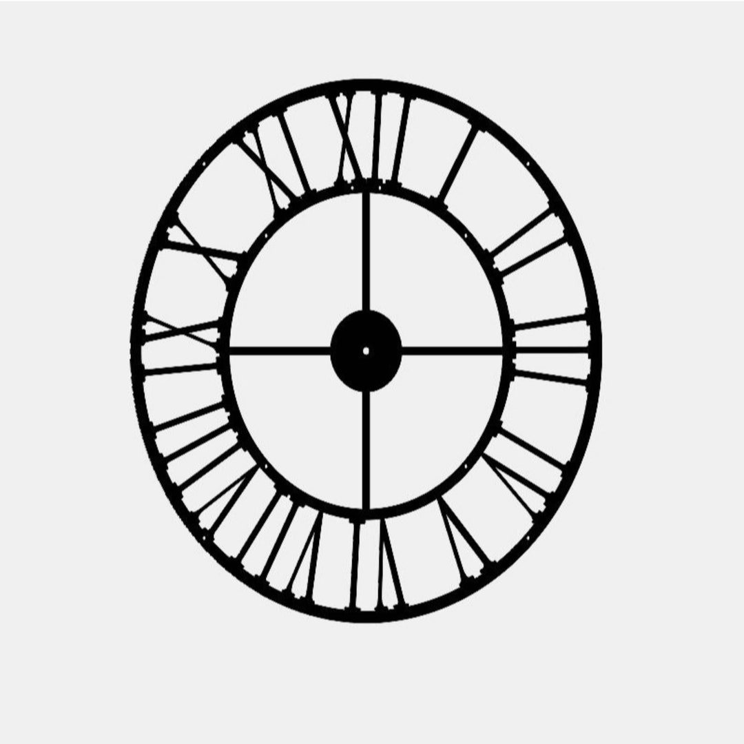 Roman Numeral Wall Clock Digital Lasercut .dxf .svg File - Etsy