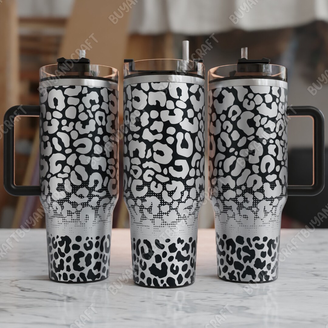 40oz Tumbler Wrap, Leopard Print Tumbler Laser Design, Tumbler Laser ...