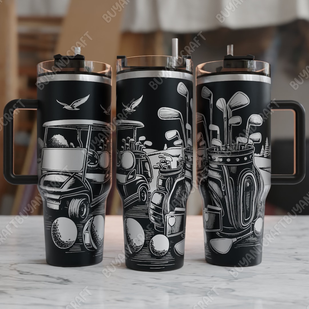 40oz Tumbler Wrap, Golf Tumbler Laser Design, Tumbler Laser Engraved ...