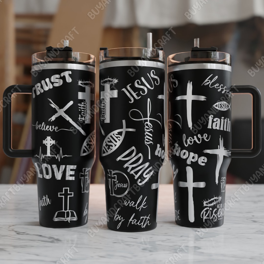 40oz Tumbler Wrap, Jesus Tumbler Laser Design, Christian Tumbler Laser ...