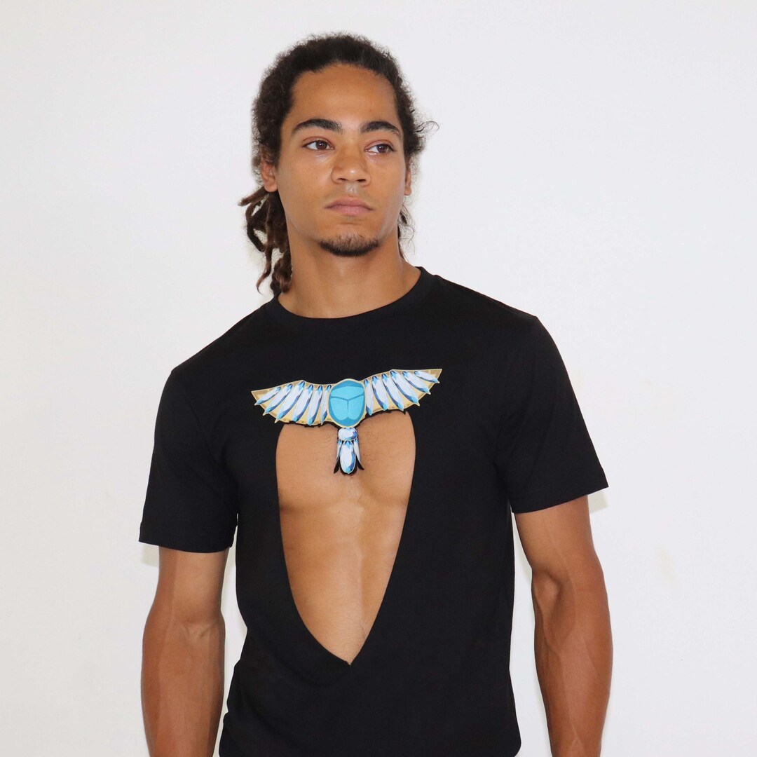 DIY Egyptian Scarab Deep V Tee - Etsy