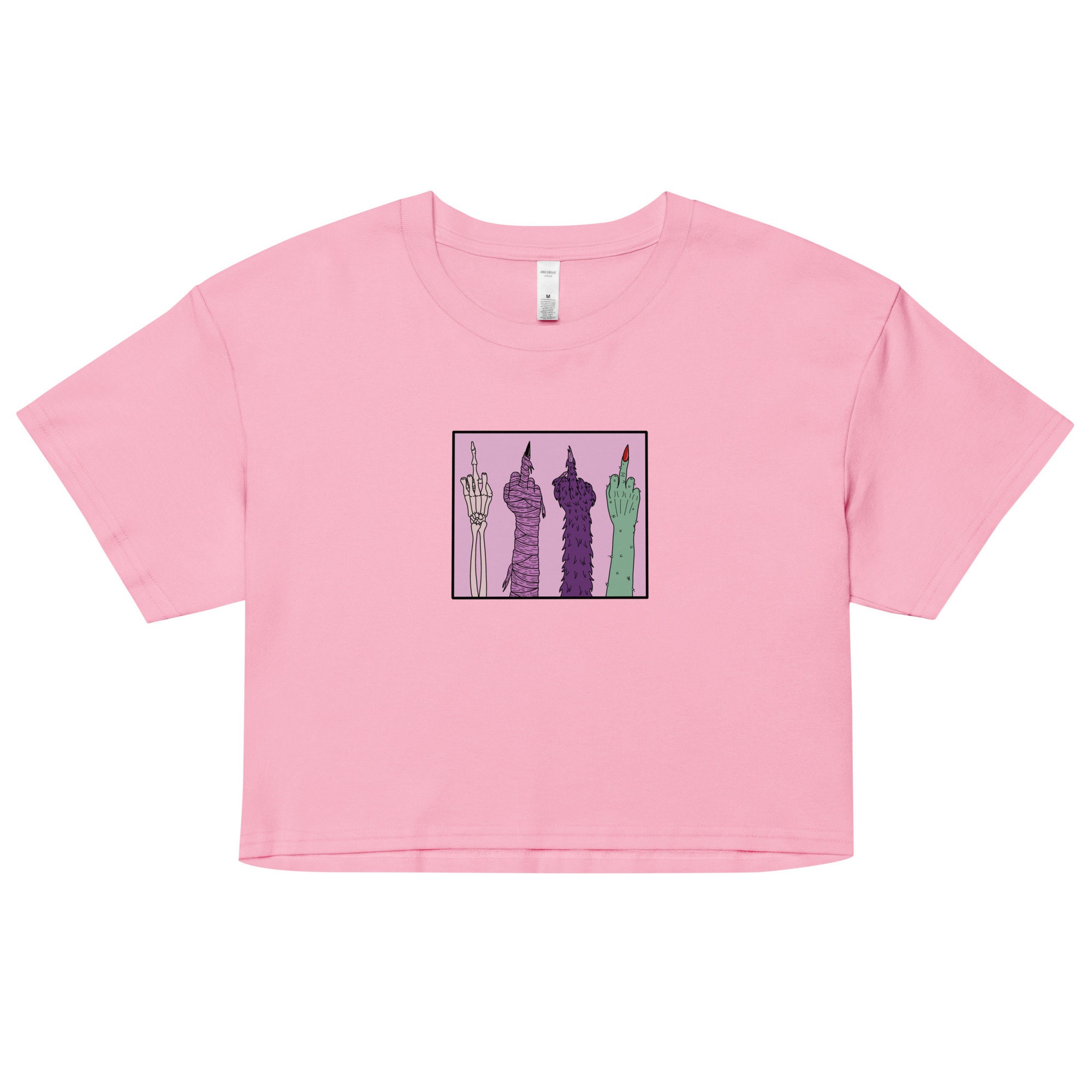 Halloween Middle Finger Shirt, Middle Finger Crop Top, Halloween Crop ...