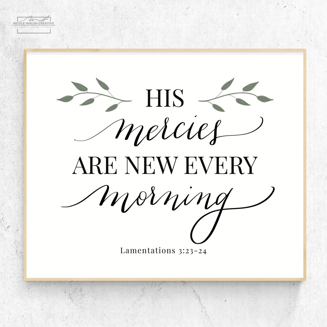 Inspirational Wall Art/his Mercies Are New Every Morning 8x10 ...