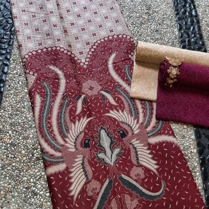2.3 Yd Indonesian Handprinted Batik Cotton Fabric, Ethnic Sarong Wrap ...