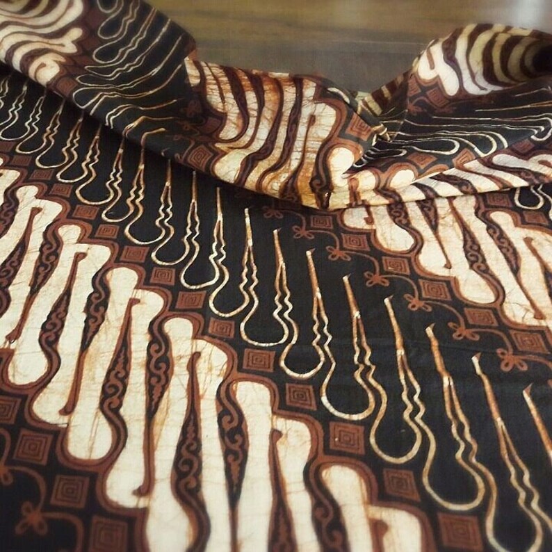 2.6 Yards Indonesian Hand Stamped Batik, 100% Cotton Fabric, Batik Soft ...