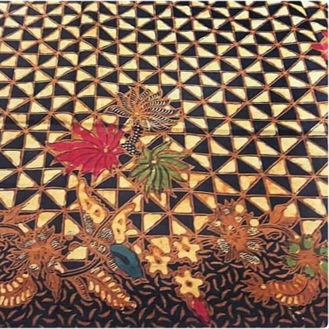 2.6 Yd SLOBOG KEMBANG Indonesian Hand Painted Batik Fabric, Batik Wall ...