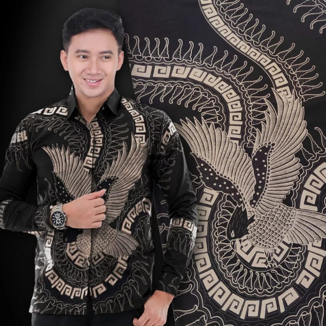 2.3 Yd Indonesian Handprinted Batik Cotton Fabric, Ethnic Sarong Wrap ...