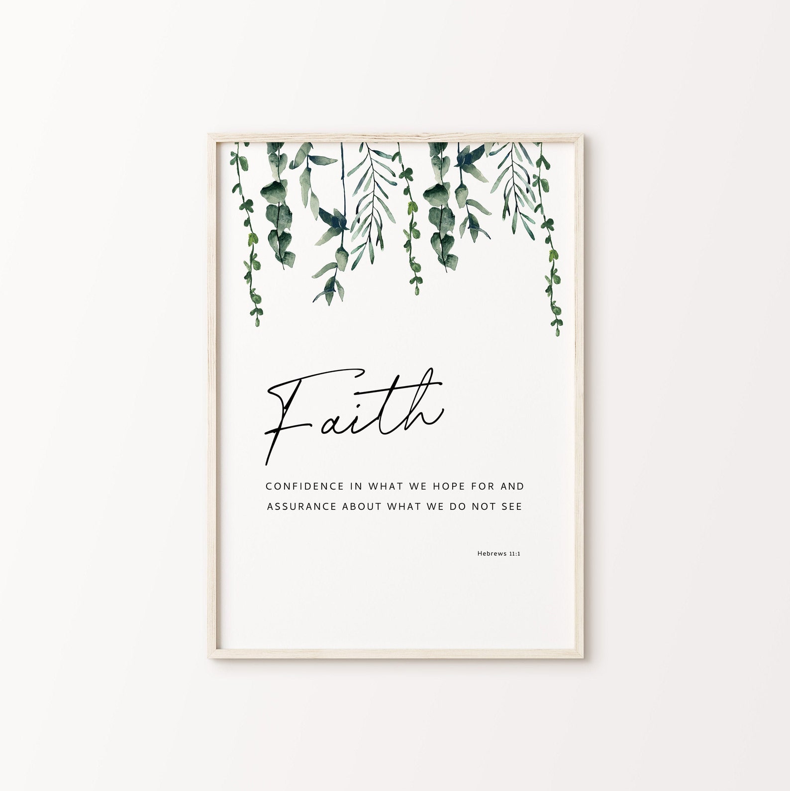 Hebrews 11:1 Faith Printable Wall Art Bible Verse Printable - Etsy