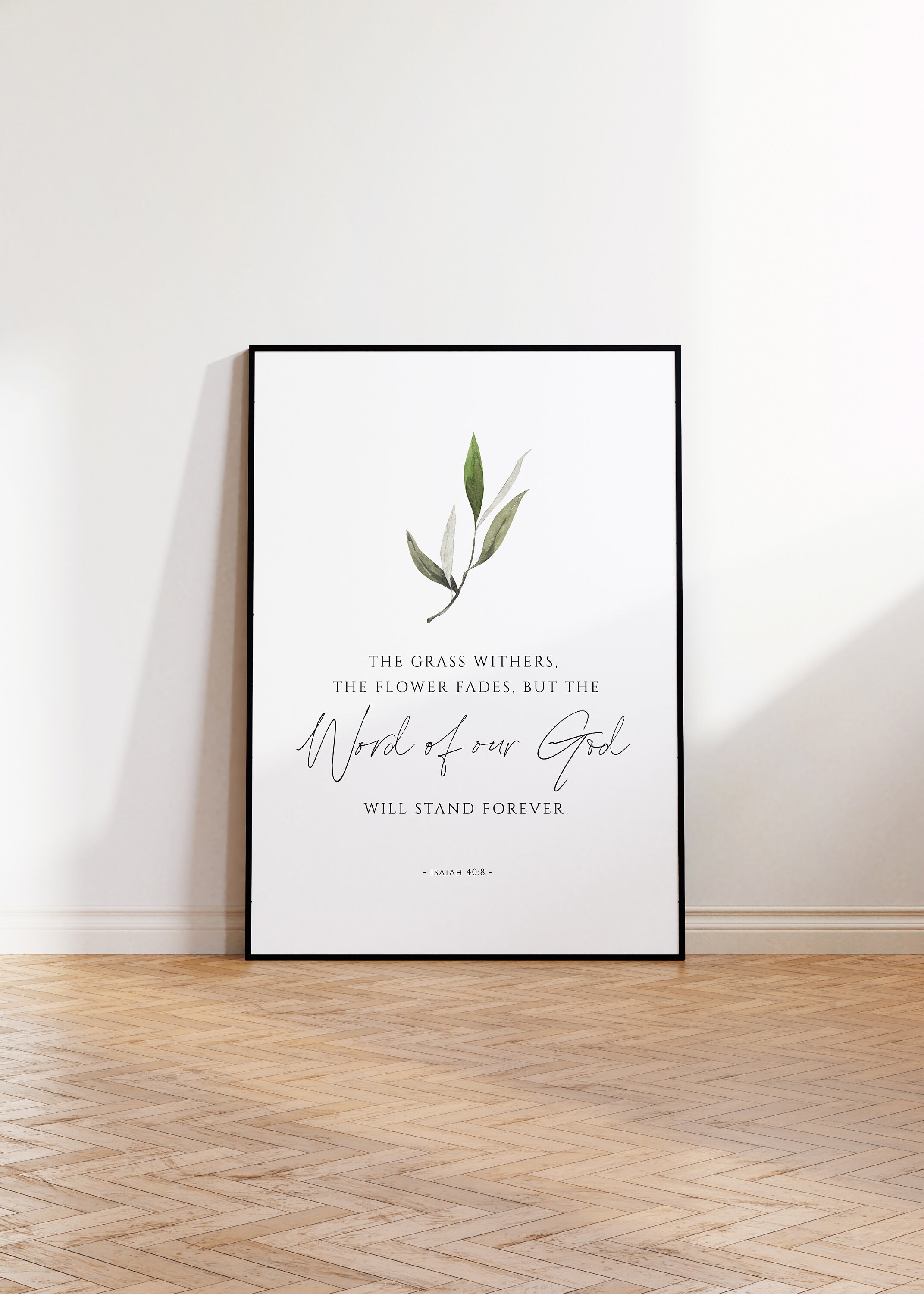Isaiah 40:8 the Grass Withers Bible Verse Wall Art Printable - Etsy