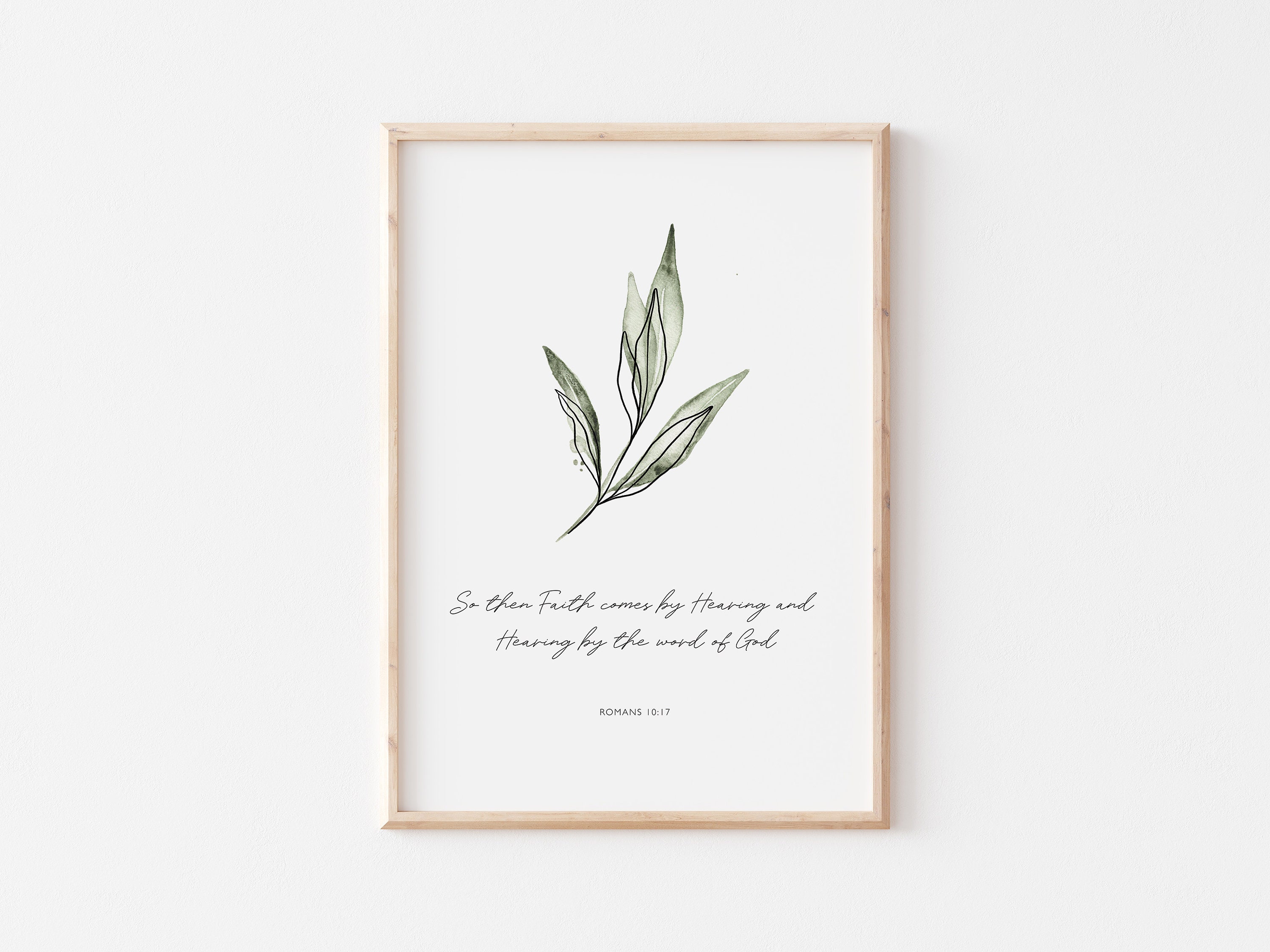 Romans 10:17, Scripture Wall Art, Easter Scripture Print, Bible Verse ...