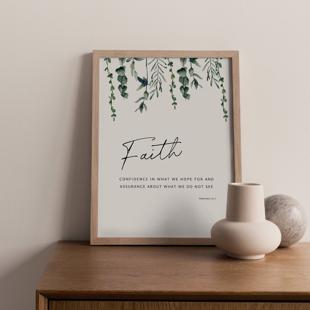 Hebrews 11:1 Faith Printable Wall Art Bible Verse Printable - Etsy