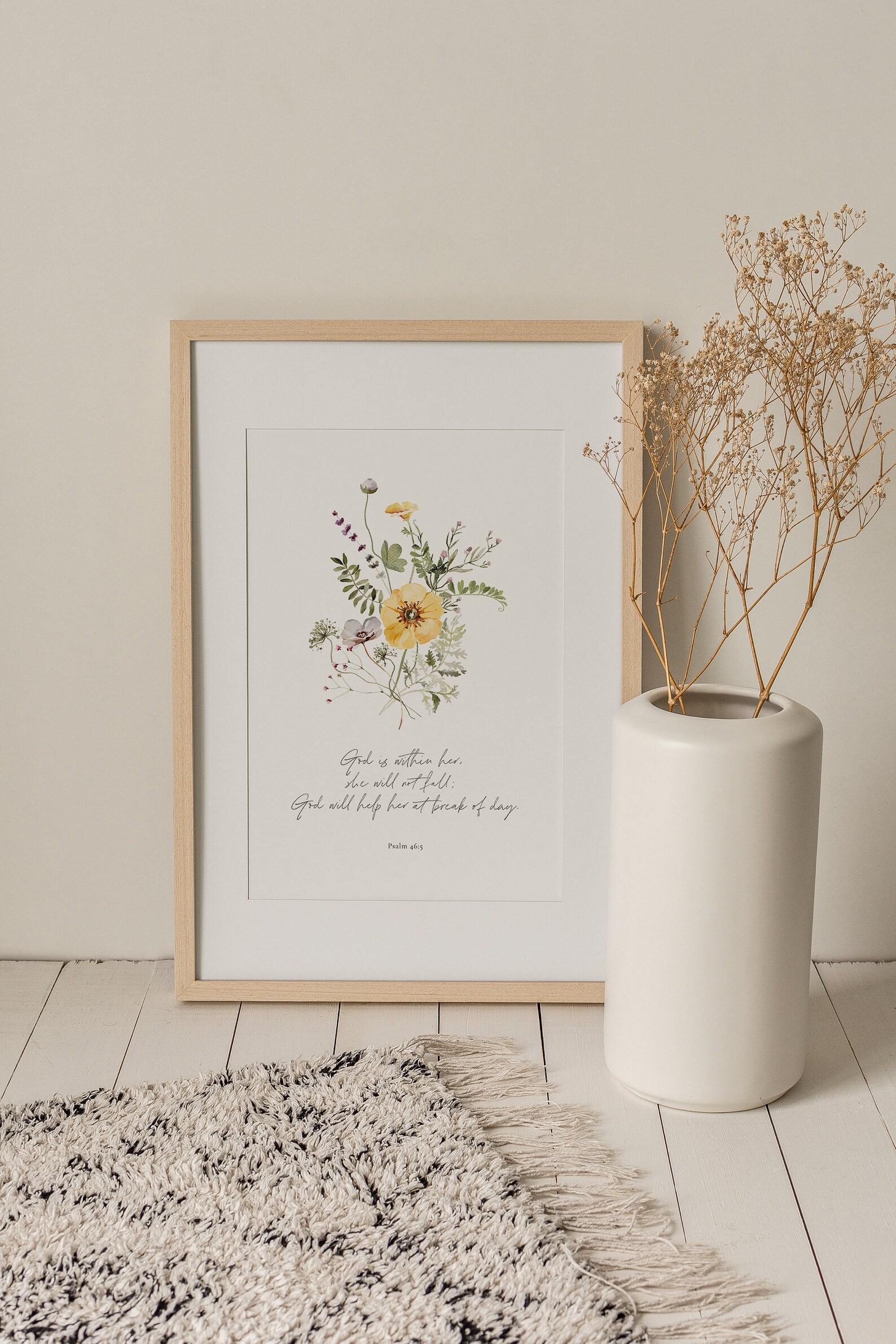 Psalm 46:5 Printable Bible Verse Christian Wall Art Instant Download ...