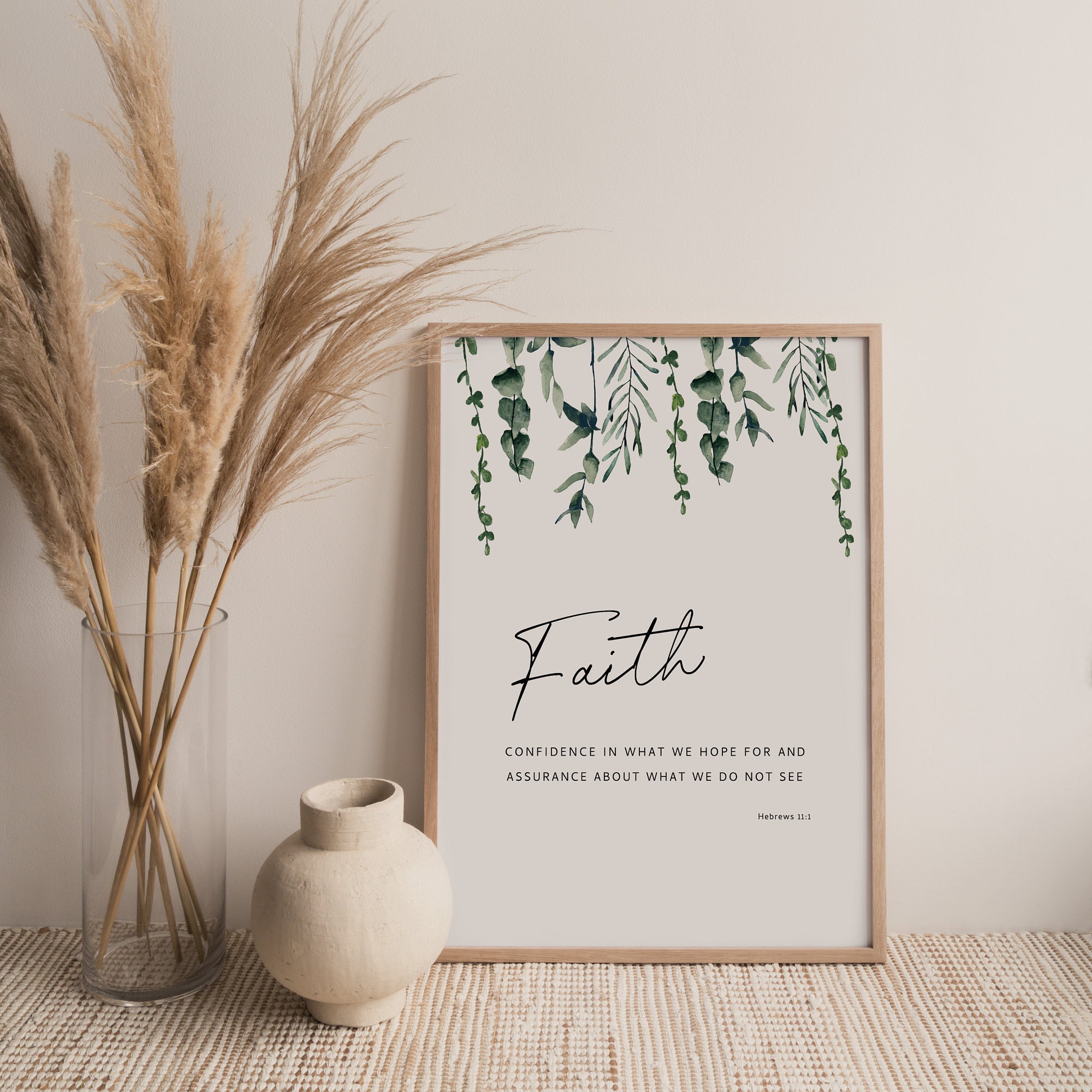 Hebrews 11:1 Faith Printable Wall Art Bible Verse Printable - Etsy
