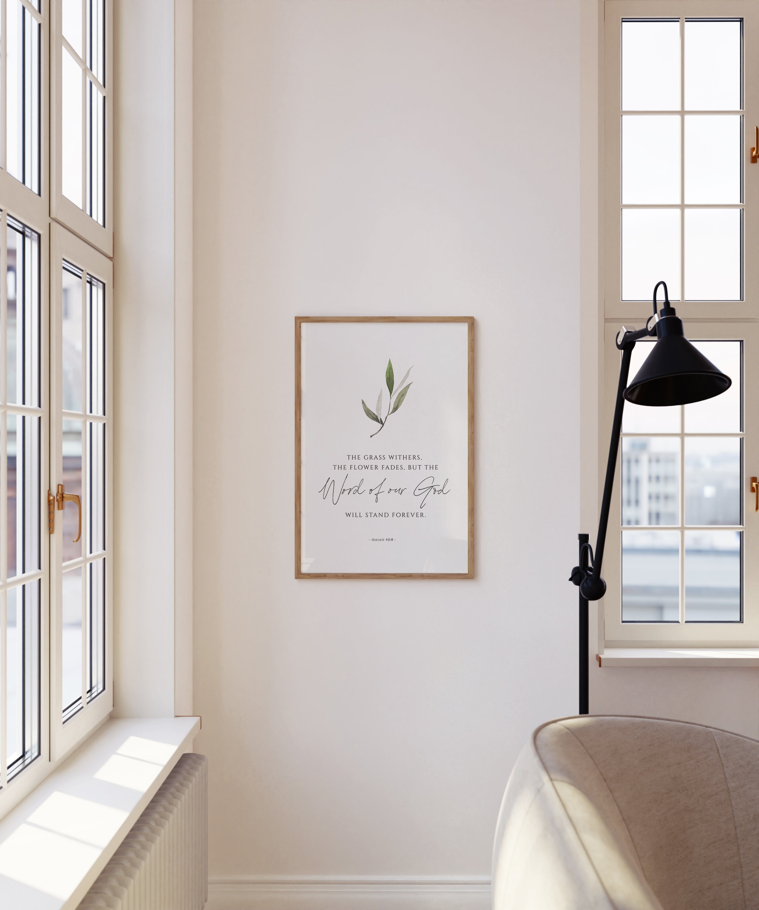 Isaiah 40:8 the Grass Withers Bible Verse Wall Art Printable - Etsy