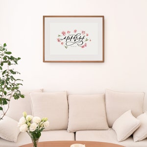 Korean Calligraphy Wall Art, I Love You Korean, Thank You Card for ...