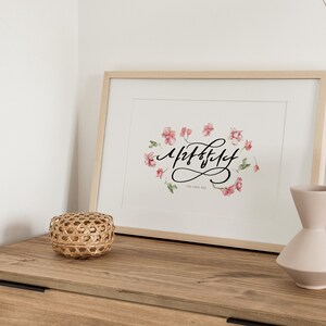 Korean Calligraphy Wall Art, I Love You Korean, Thank You Card for ...