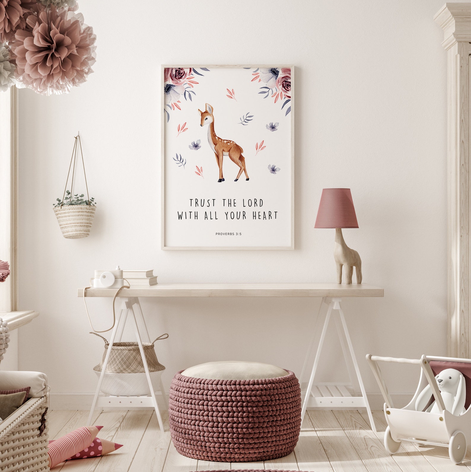 Proverbs 3:5 Bible Verse Baby Room Nursery Decor Printable - Etsy