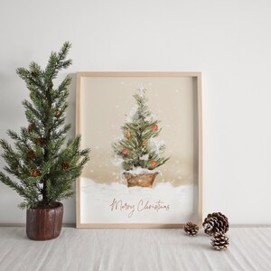 Christmas Tree Printable Christmas Wall Art Boho Christmas - Etsy