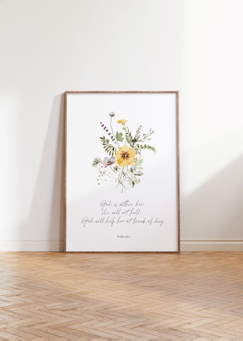 Psalm 46:5 Printable Bible Verse Christian Wall Art - Etsy