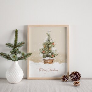 Christmas Tree Printable Christmas Wall Art Boho Christmas - Etsy