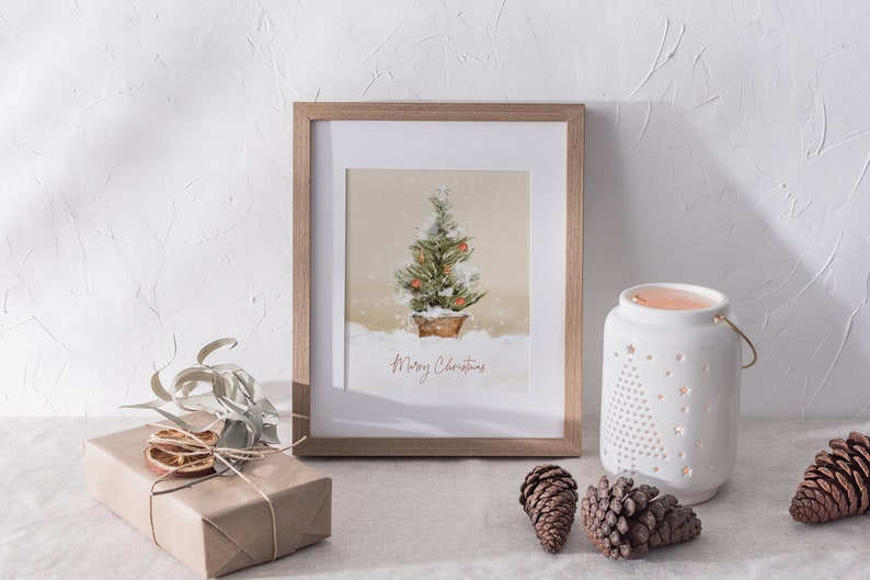 Christmas Tree Printable Christmas Wall Art Boho Christmas - Etsy