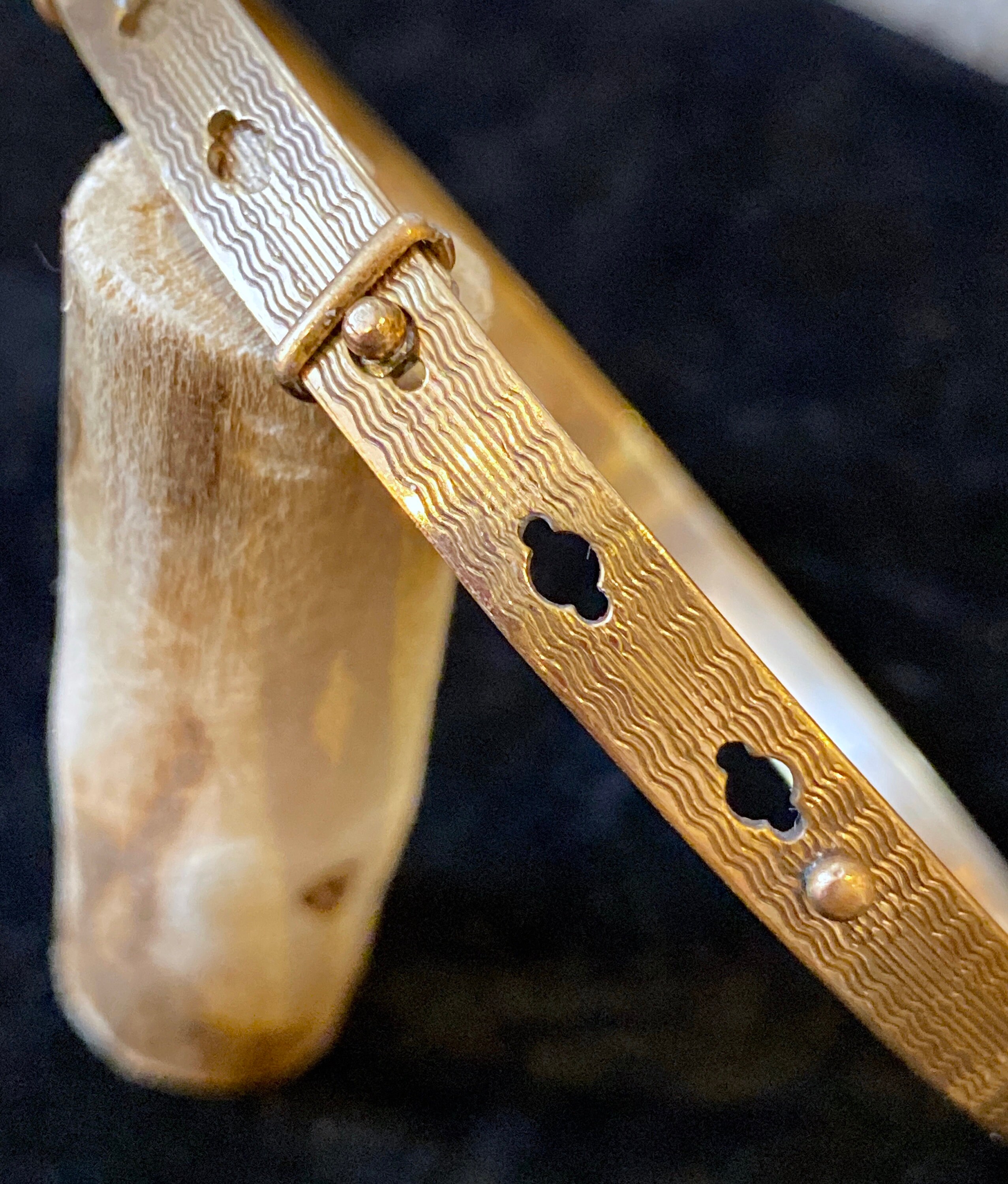 Deco Engine Turned Upper Arm Buckle Bangle Bracelet - Etsy