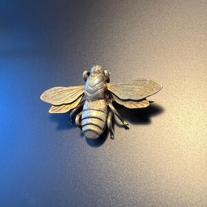 Antique Victorian Large Vermeil Silver Gilt Honey Bee Insect Brooch Pin ...